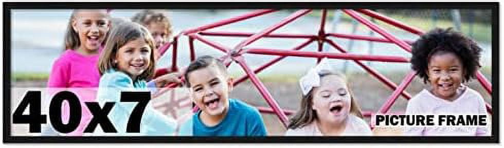 40X7 Frame Black Picture Frame - Complete Modern Photo Frame Includes ...