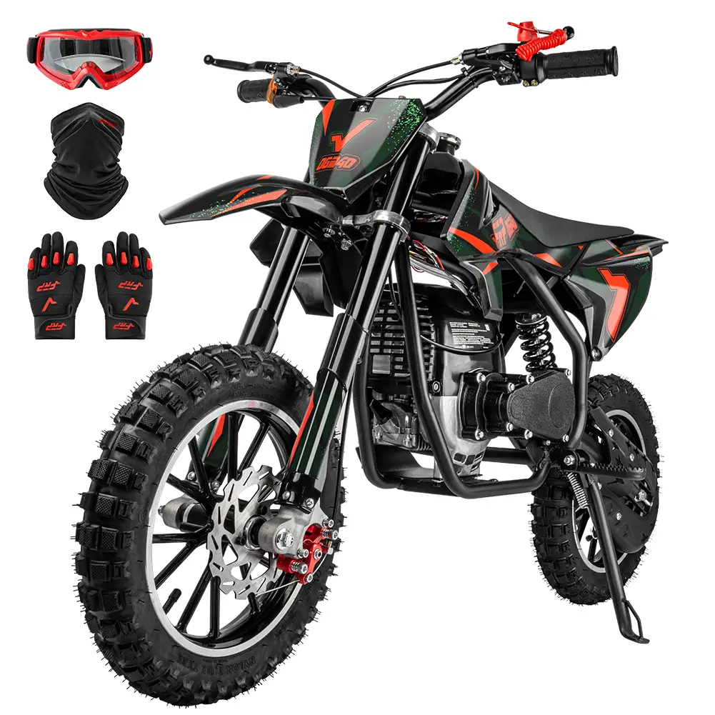 40cc 4-Stroke Mini Dirt Bike, Gas Powered Kids Dirt Bike with Pull ...