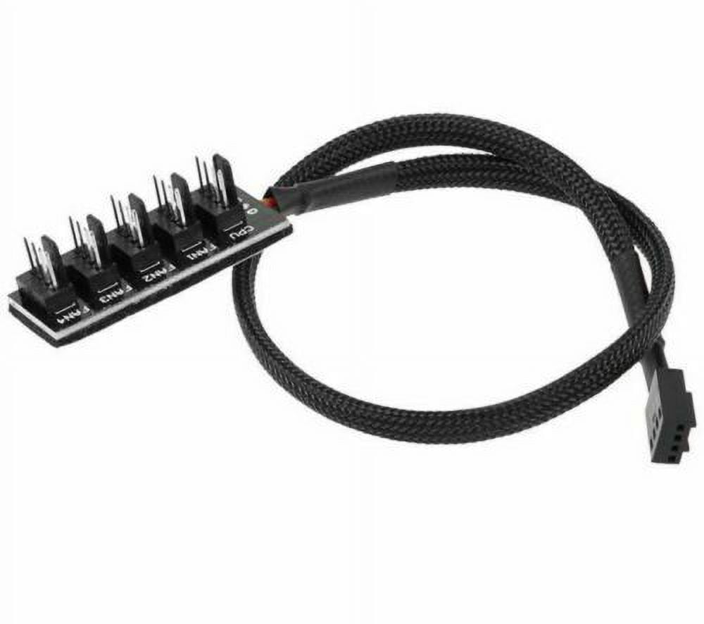 40cm 1 to 5 4-Pin PWM Fan CPU HUB Splitter PC Case Cooler Power Cable ...