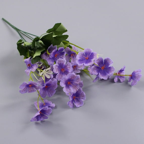 40cm Artificial Flowers Branch Spring Grass Orchid Outdoor Fake Flowers ...