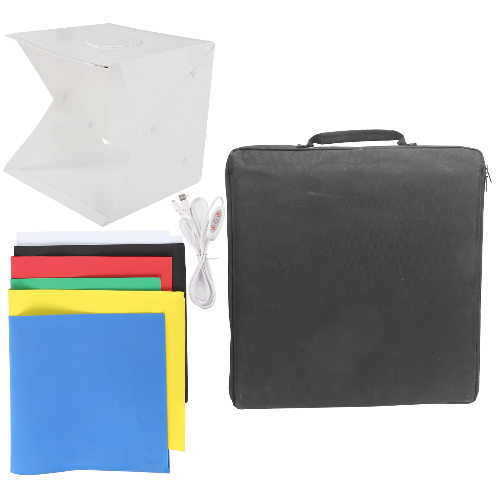 40cm LED Foldable Lightbox Adjustable Brightness Photography Softbox ...