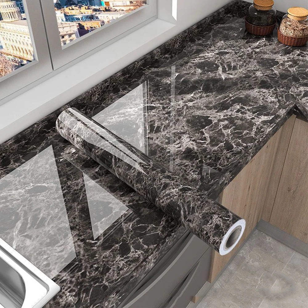 40cm Marble Kitchen Oil-Proof Film Stove Waterproof Self-Adhesive ...