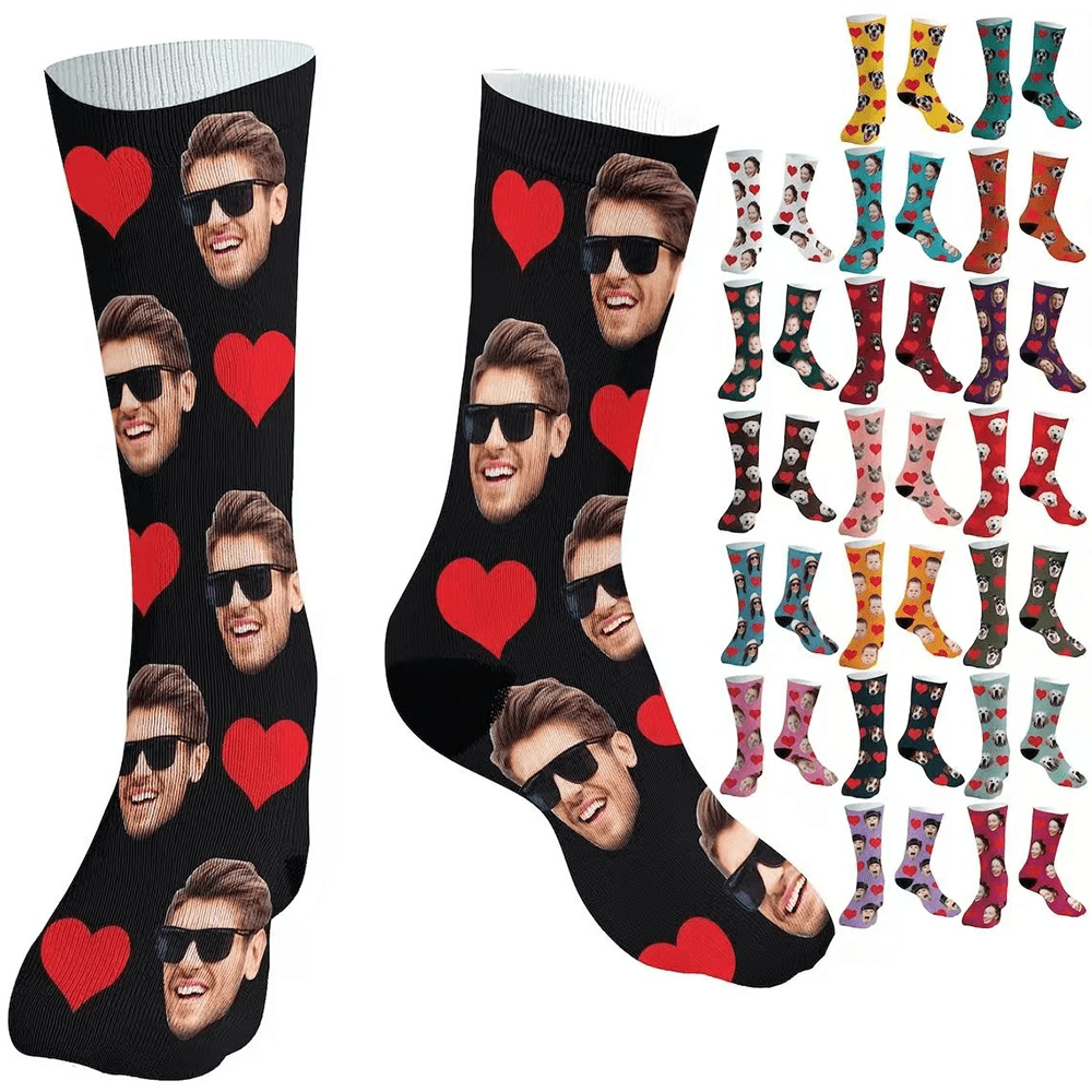 40cm Personalized Socks For Men/Women, Custom Funny Socks With Photo ...