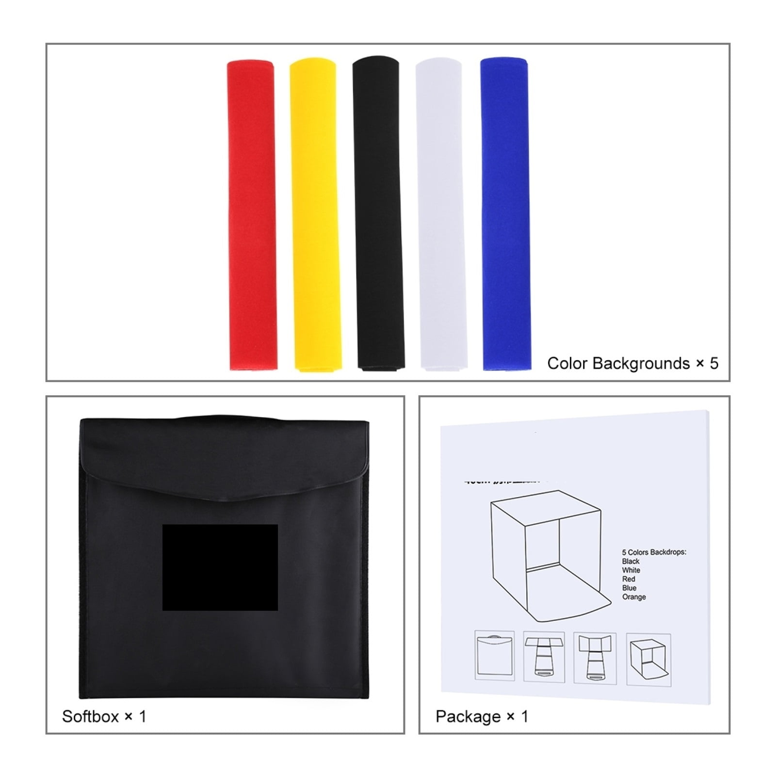 40cm Photo Softbox Portable Folding Studio Box Shooting Tent Box Kits ...