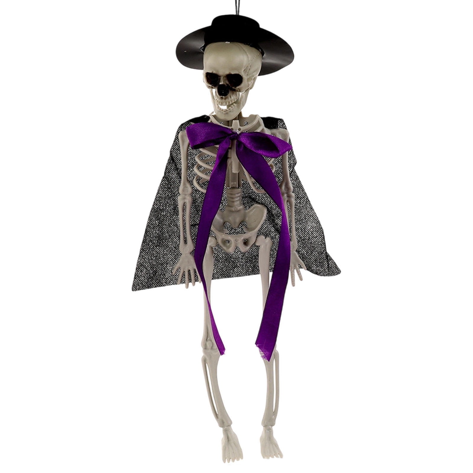 40cm Poseable Halloween Skeleton Movable Plastic Bones With Top Hat ...