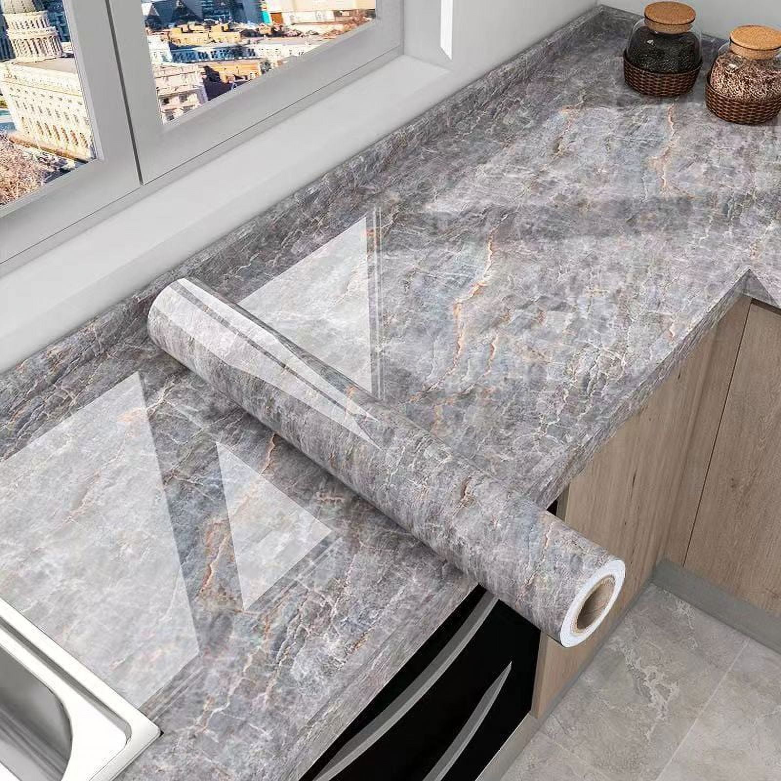 40cm kitchen self-adhesive wallpaper cabinet countertop contact paper ...