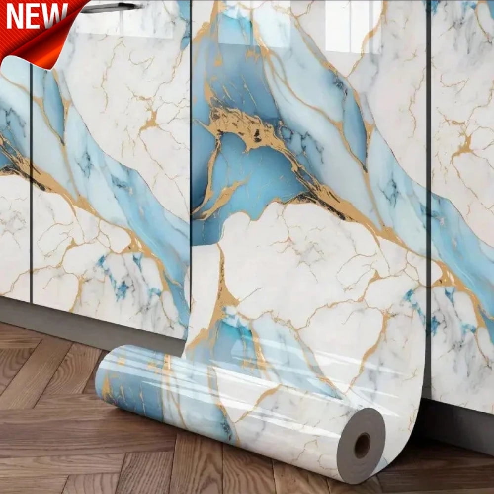 40cm kitchen waterproof and oil resistant PVC self-adhesive marble wall ...