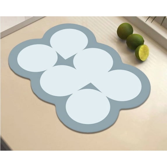 40cm x 60cm Non-Slip Kitchen Countertop Drain Mat - Diatom Mud ...