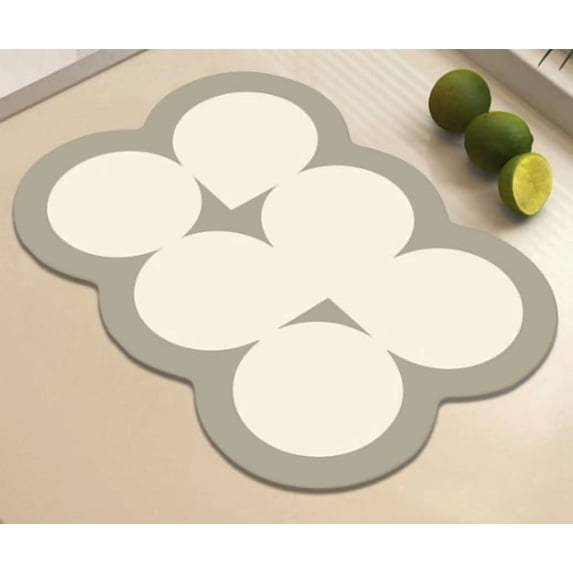 40cm x 60cm Non-Slip Kitchen Countertop Drain Mat - Soft Diatom Mud ...