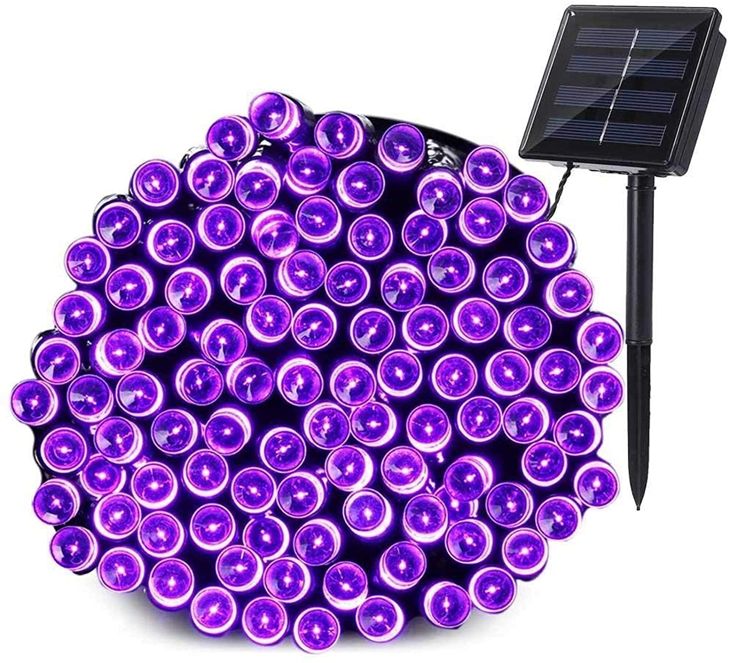 40ft Solar Christmas String Lights 100LEDs 8 Modes Waterproof String ...