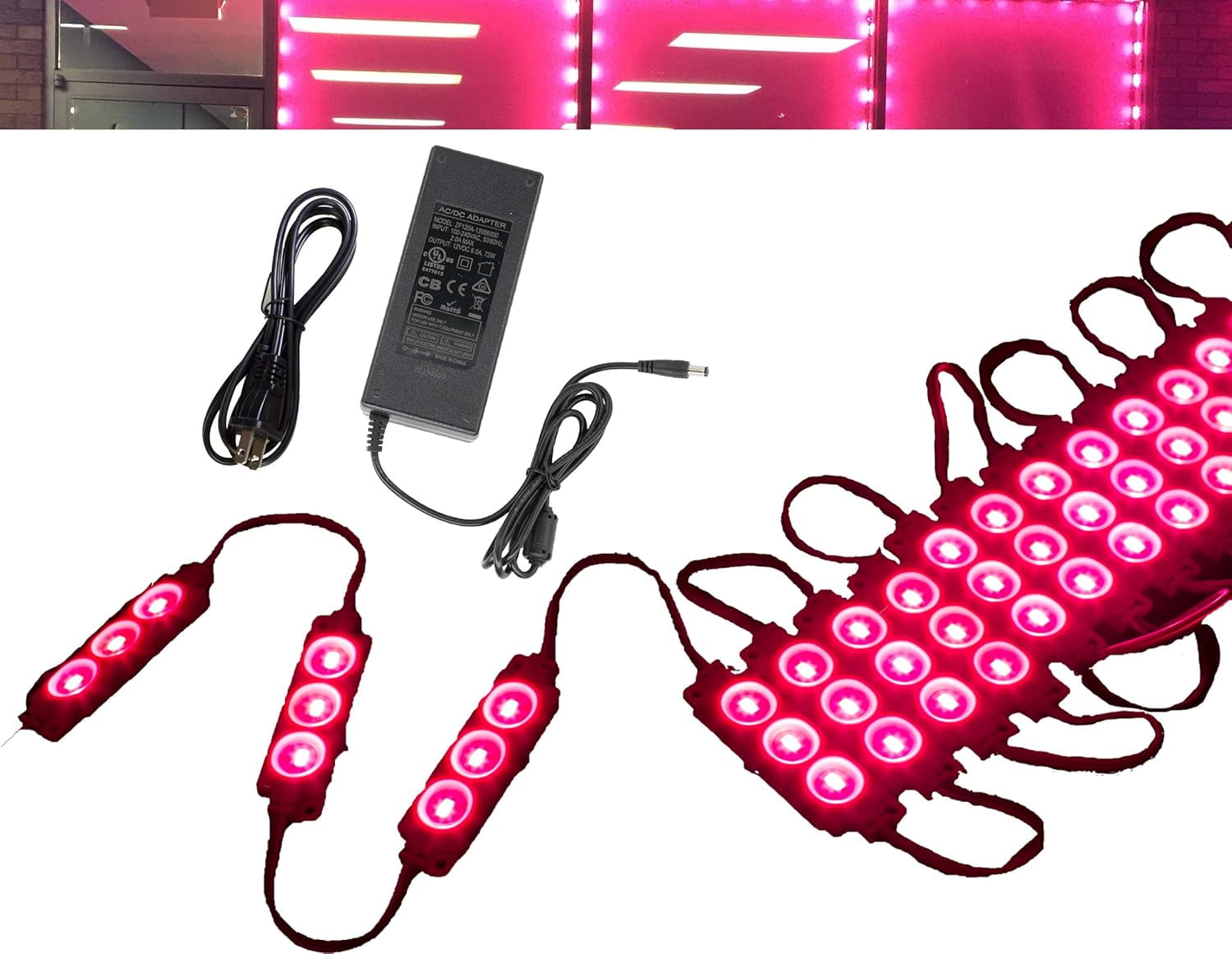 40ft Storefront Magenta hot Pink LED Light Module 5630 with UL 12v AC ...