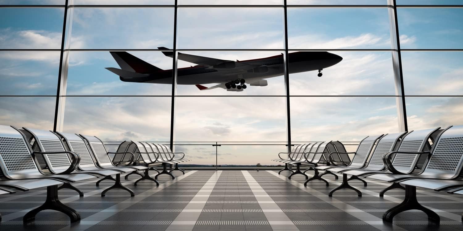 40in*60in Durable Airport Backdrop Fabric No Wrinkles Airplane ...