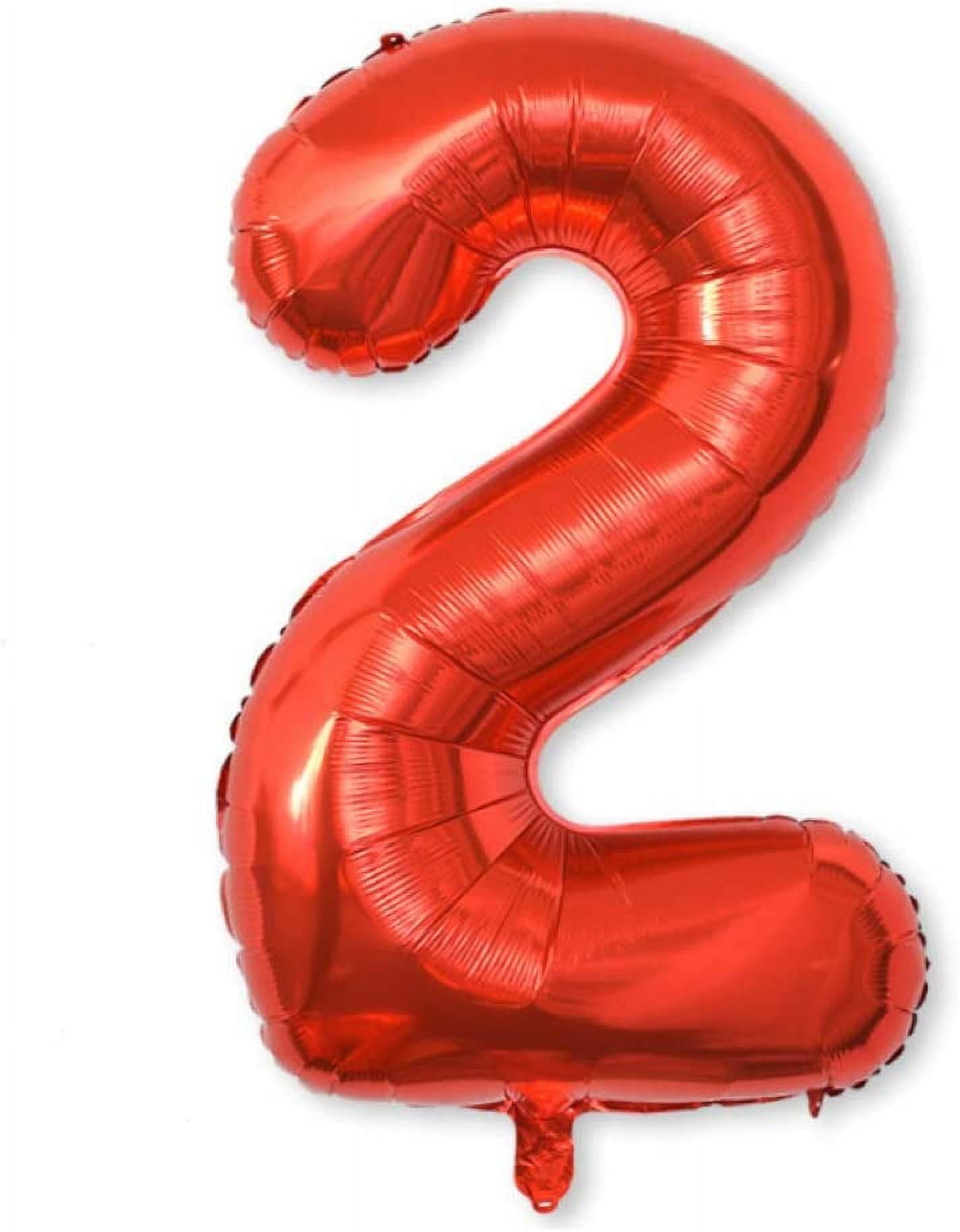 40in Red Foil Number Balloon - Perfect for Celebrations - Walmart.com