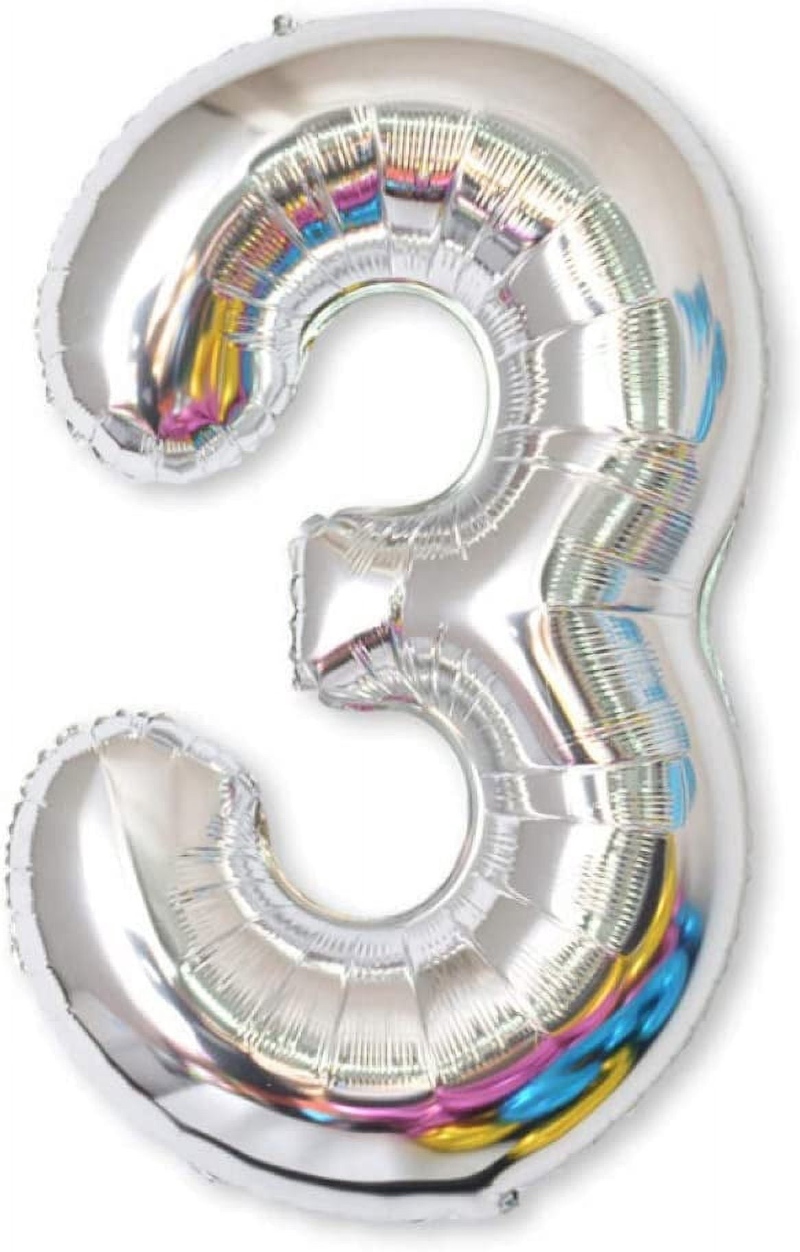 40in Silver Foil Number Balloon - Perfect for Celebrations - Walmart.com