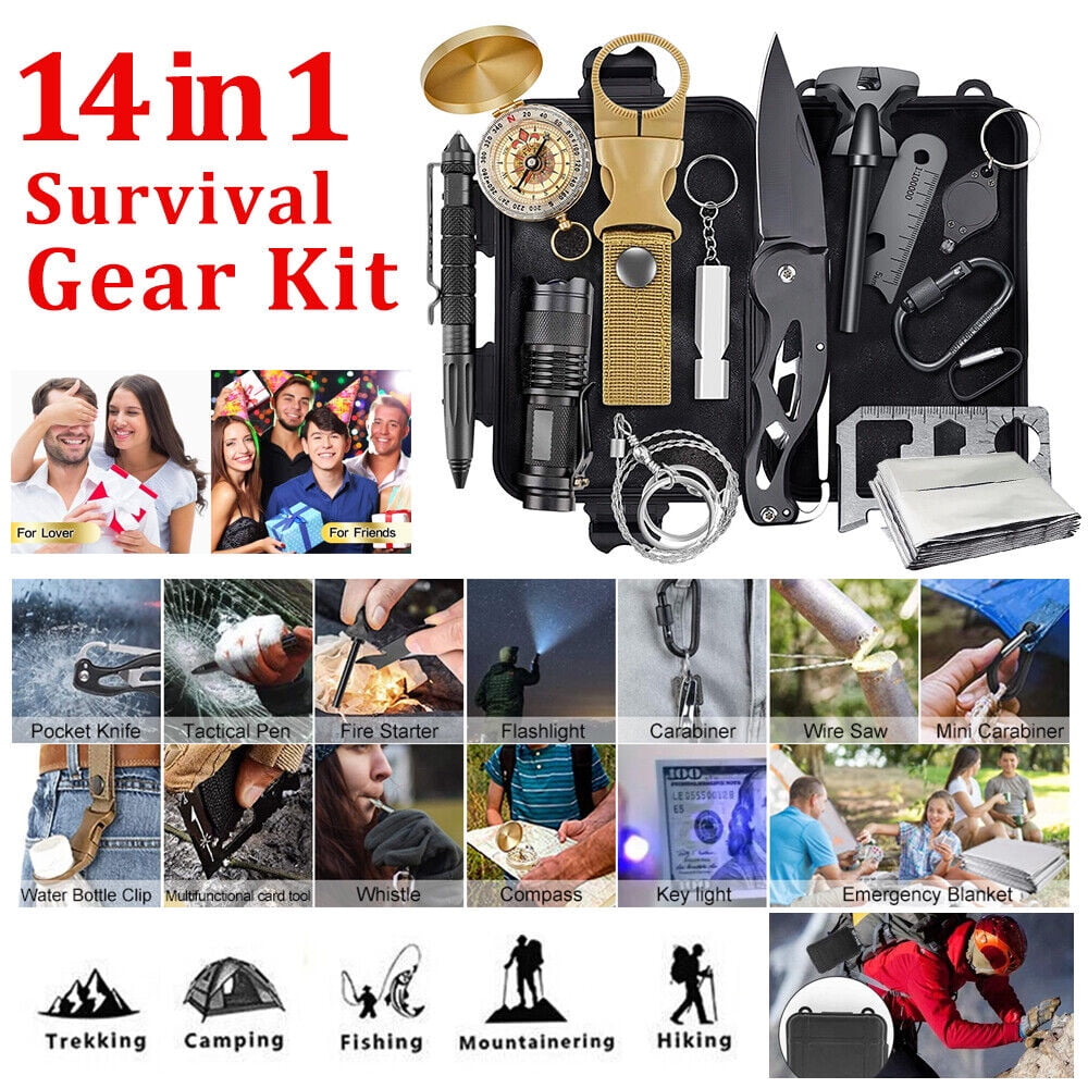 40in1 Outdoor Emergency Survival Gear Kit Camping Hiking Survival Gear ...