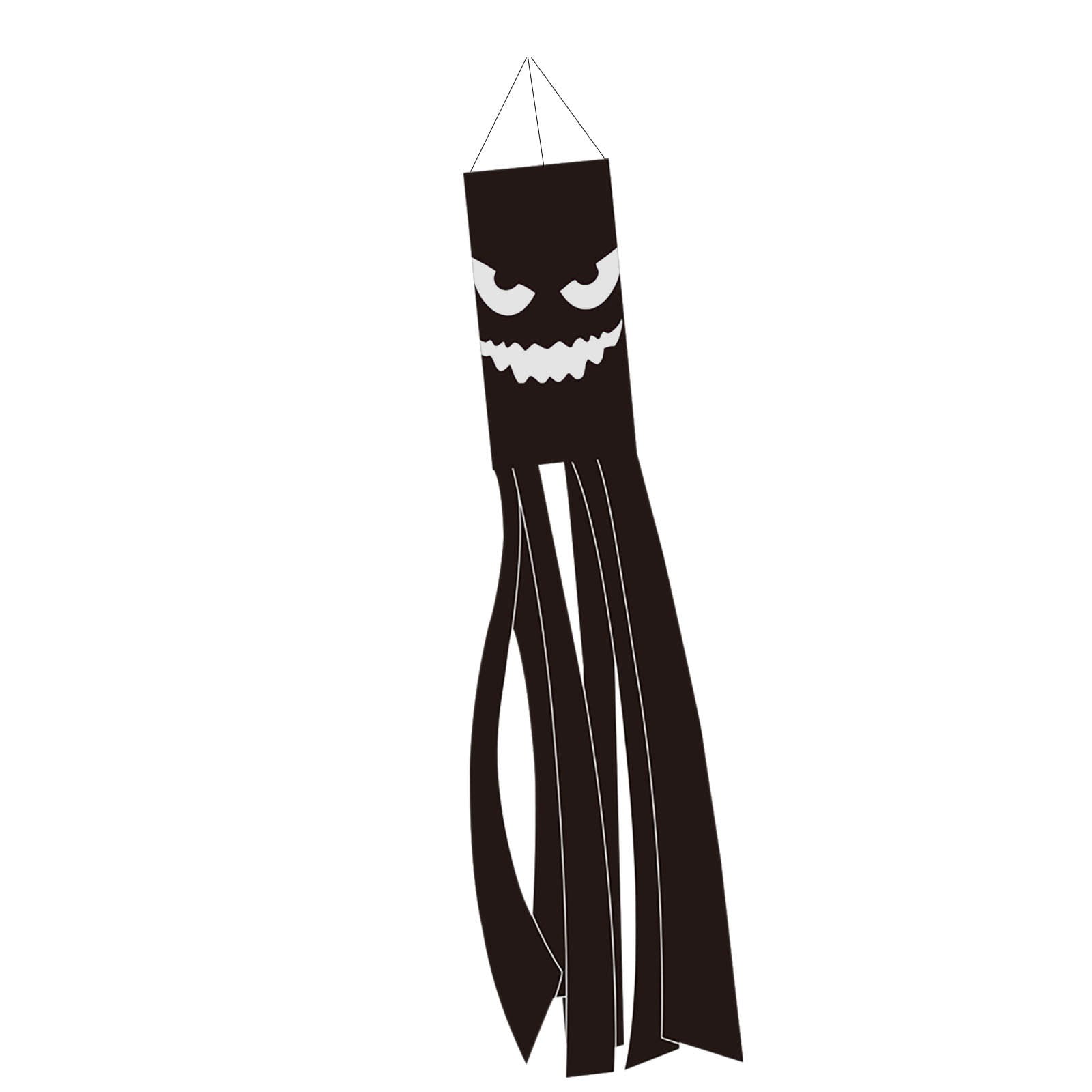 40inch Halloween Ghost Windsocks Flag, Black Halloween Outdoor Hanging ...
