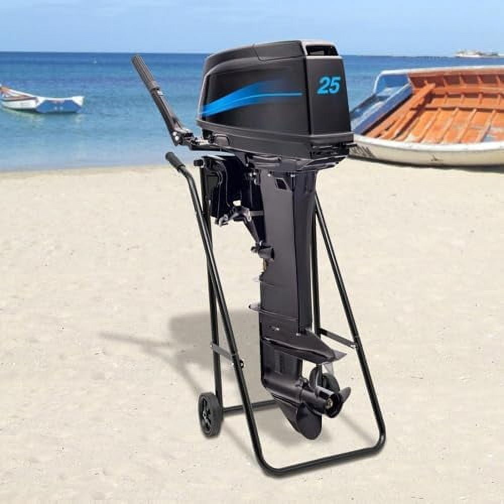 40kg/88.18lbs Capacity Outboard Boat Motor Trolley Stand, Black Boat ...