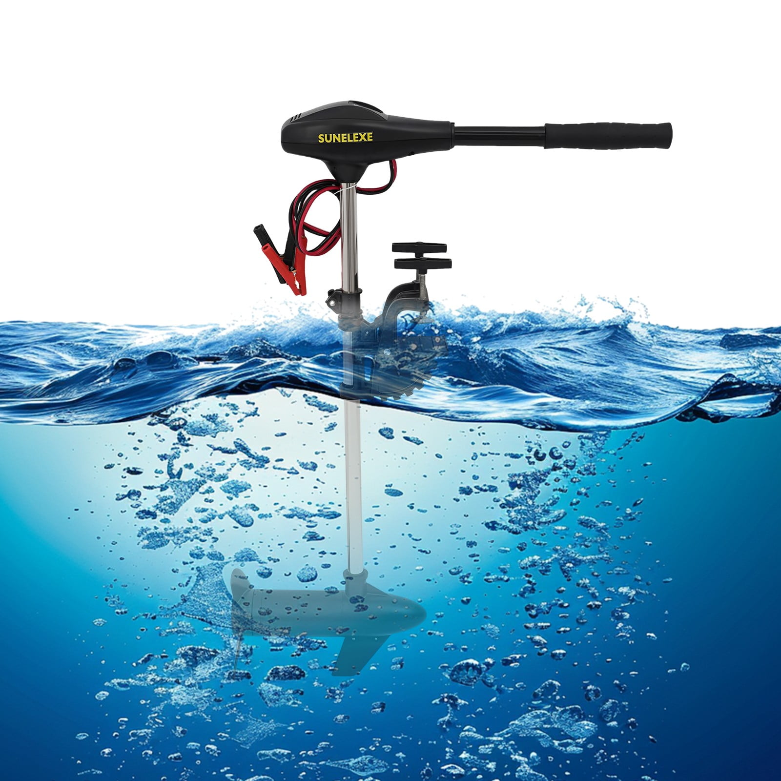 40lbs 12V Adjustable Depth and Angle Electric Outboard Trolling Motor ...
