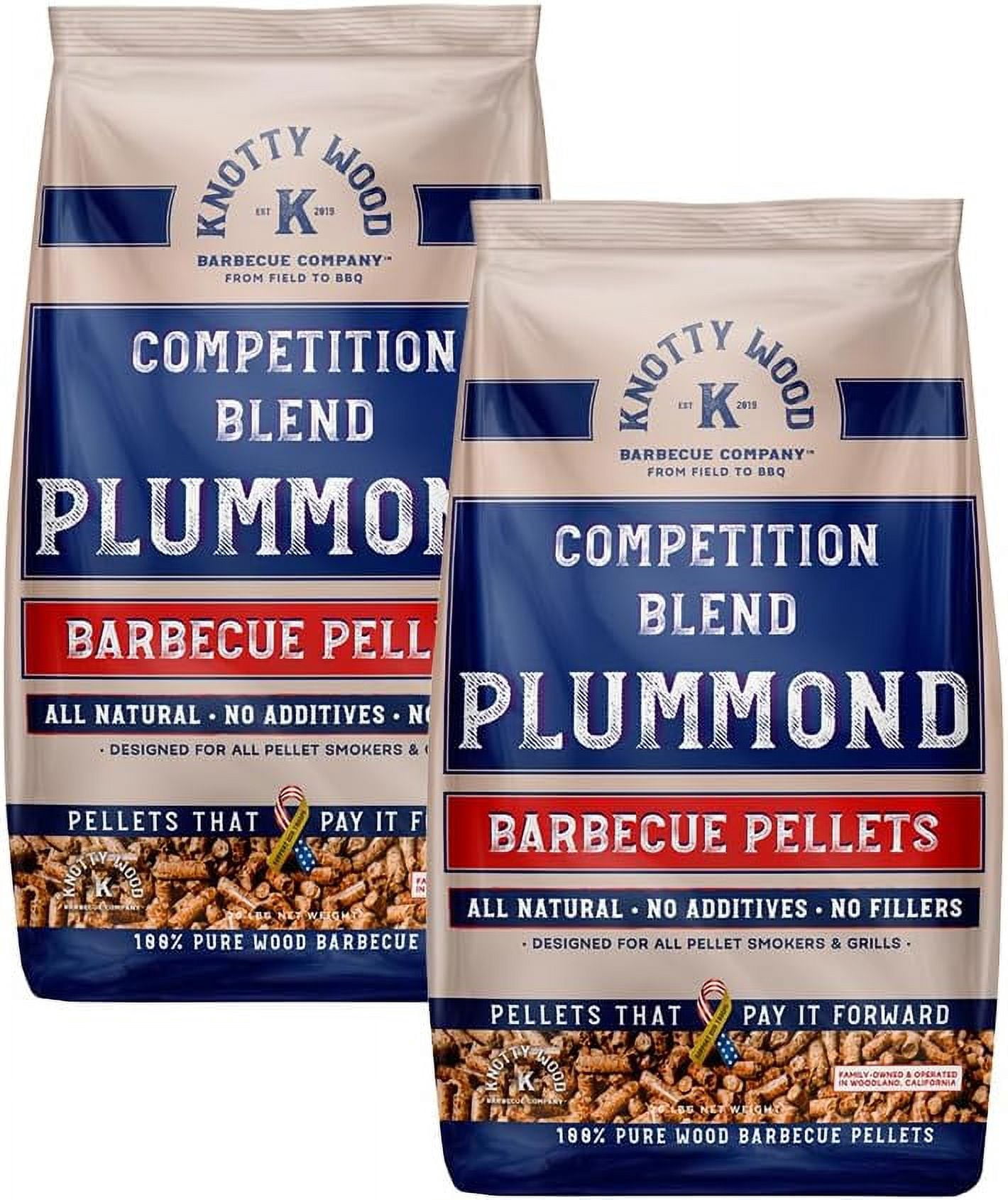 40lbs Knotty Wood Plummond Plum & Almond Blend 100% Natural Barbecue No ...