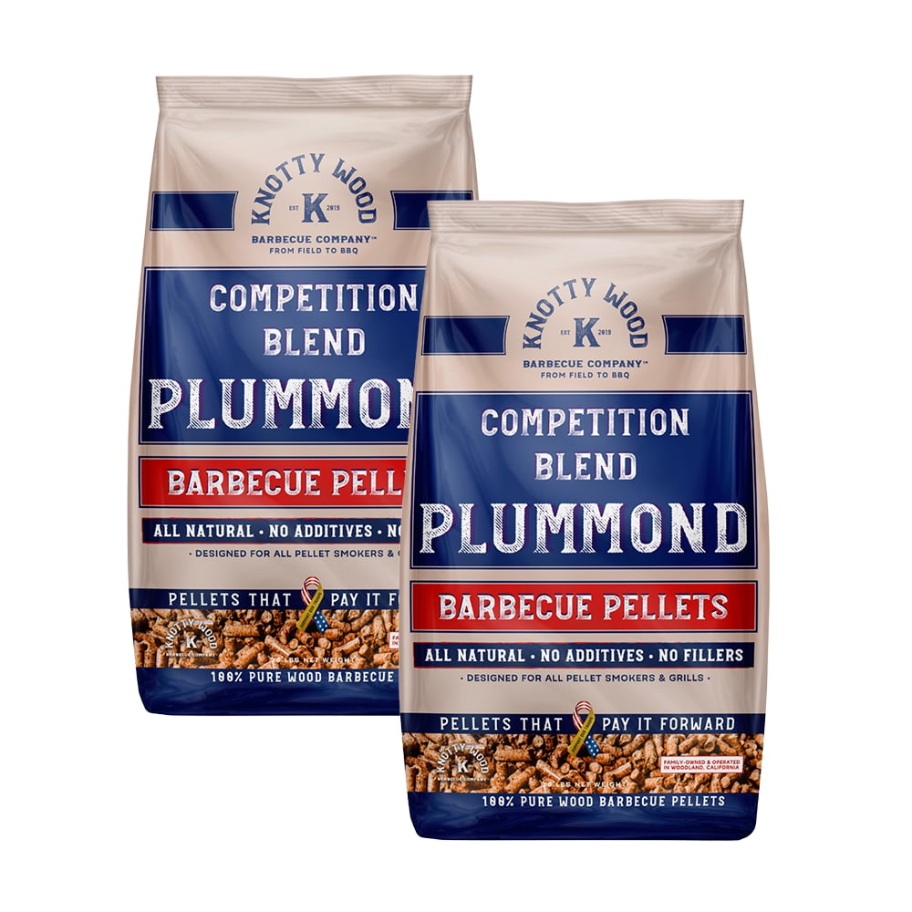 Knotty Wood 40lbs Grilling & Smoking Flavored Plummond Plum & Almond ...