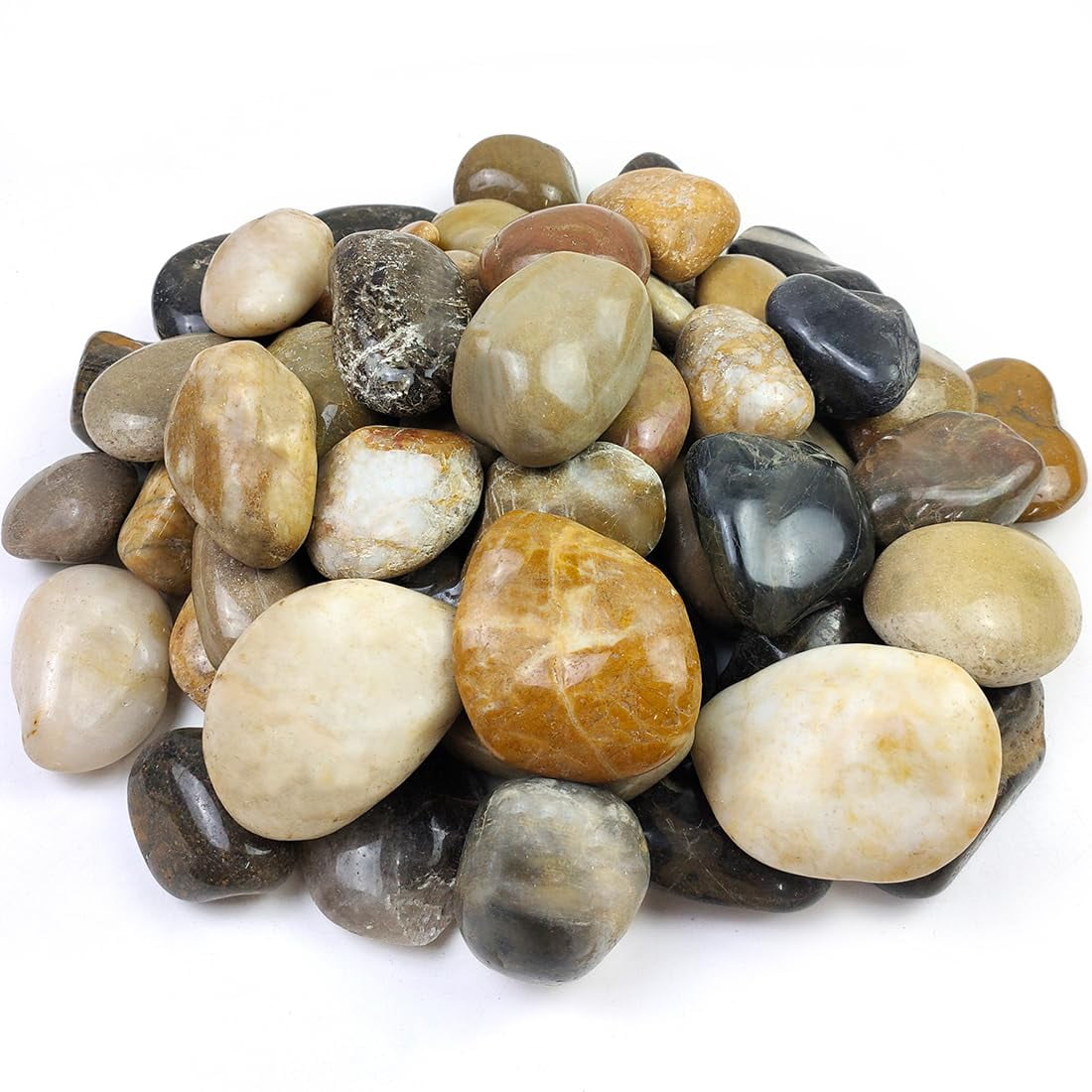 40lbs Large River Rocks for Landscaping, 3-4" Decorative Pebbles for ...