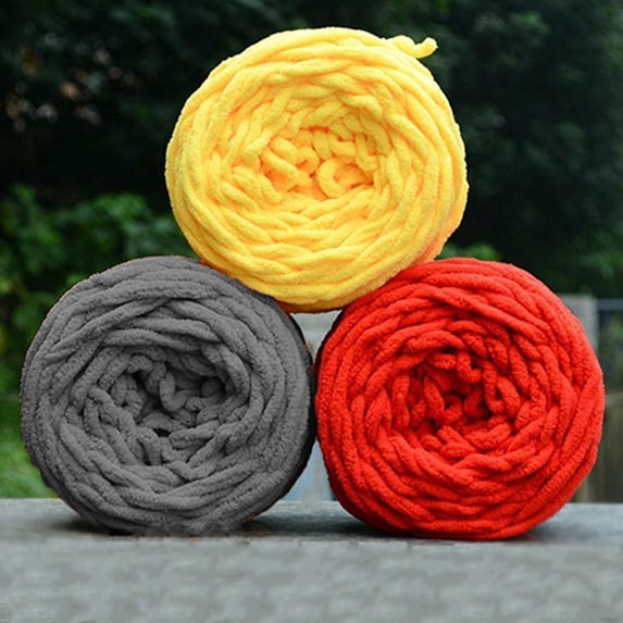 40m Knitting Yarn Soft DIY Crochet Yarn Solid Color Chunky Yarn for ...