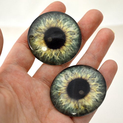 40mm Glass Eyes Olive Green Fantasy Pair Taxidermy Sculptures or ...