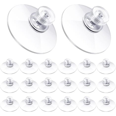 40mm Plastic Suction Cups Clear PVC Suction Cup Strong Adhesive Suction ...