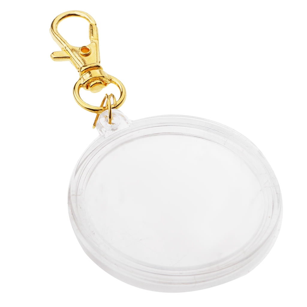 40mm Portable Display Storage Box Key Keychain DIY Photo Frames #1 ...