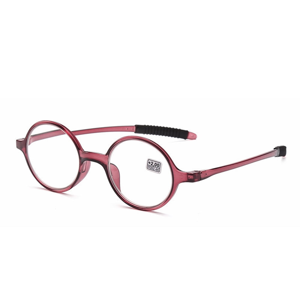 40mm Round Frame Reading Glasses for Men Women TR90 Vintage Readers ...