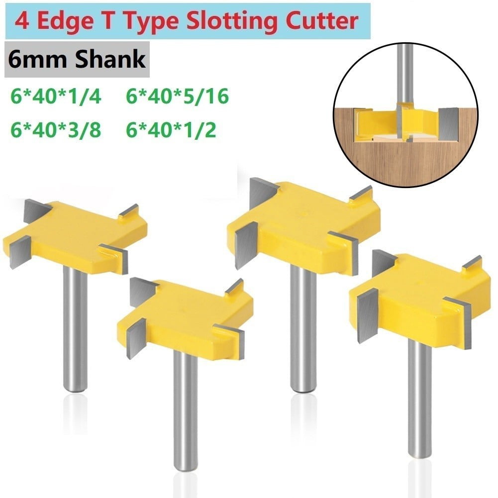 40mm Router Bit CNC Spoilboard Carbide Tipped Milling Cutter 6mm Shank ...