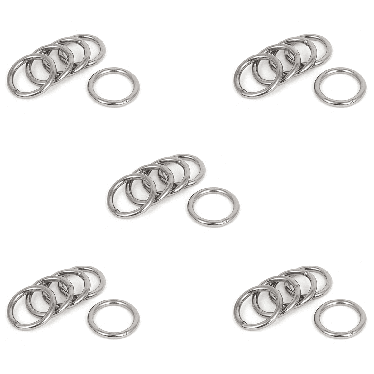 40mm X 5mm Stainless Steel Webbing Strapping Welded O Rings 25 Pcs ...