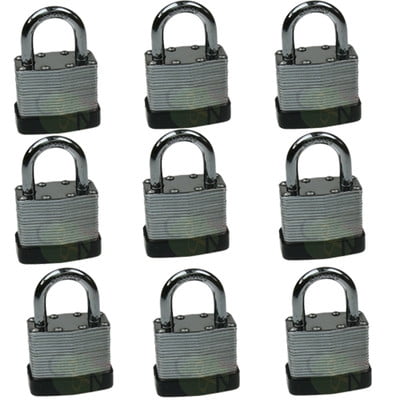 40mm heavy duty laminated padlock keyed alike lock 9pcs - Walmart.com