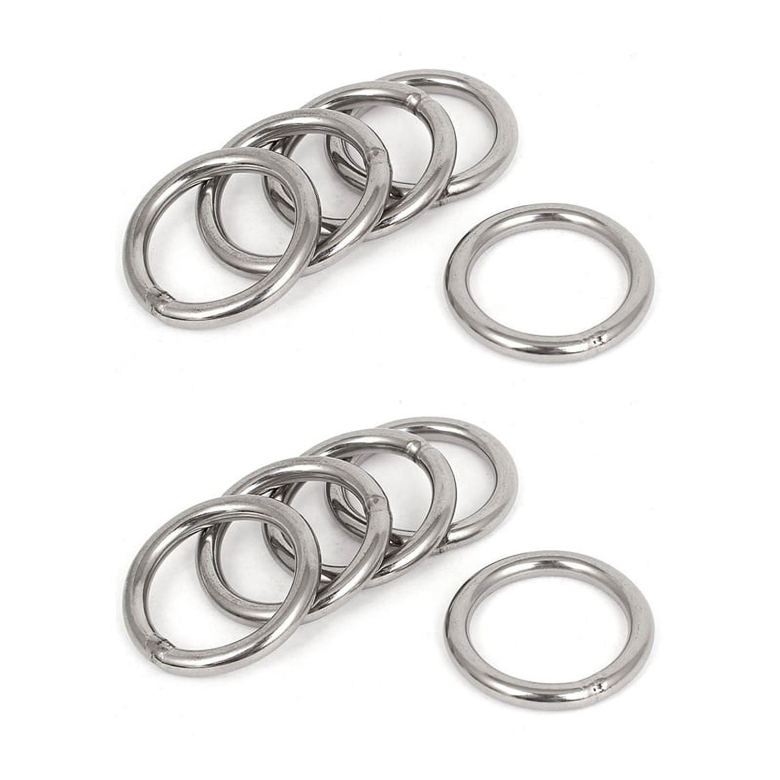 40mm x 5mm Stainless Steel Webbing Strapping Welded O Rings 10 Pcs,10 x ...