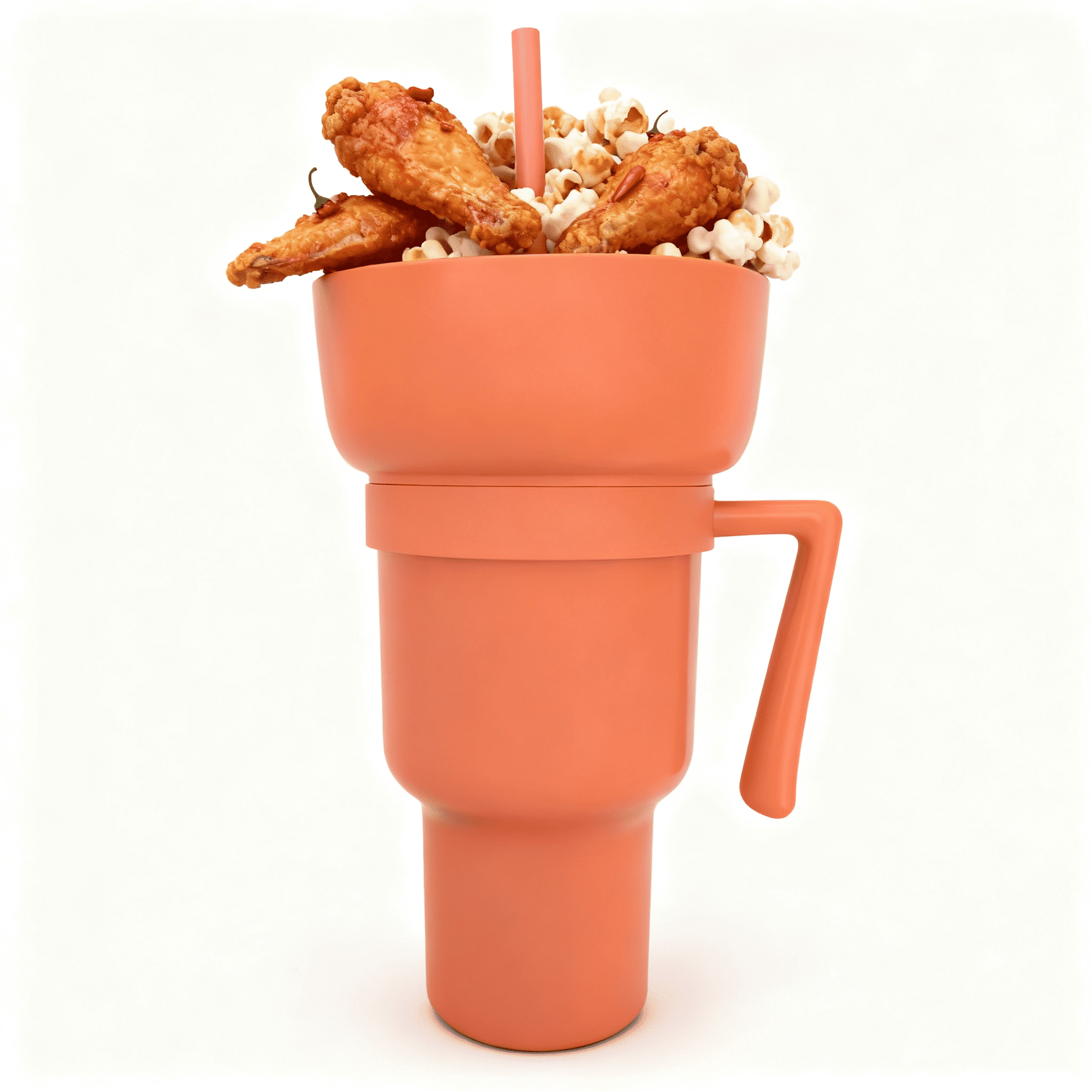 40oz 2-in-1 Popcorn and Drink Cup – Reusable BPA-Free PP Plastic, Leak ...