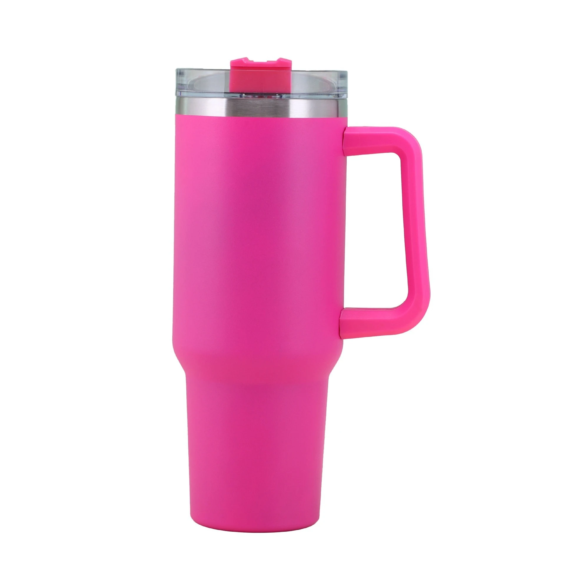 40oz 304 Stainless Steel Insulated Water Bottle Coffee Car Cup Vacuum Cup With Handle Straw ...