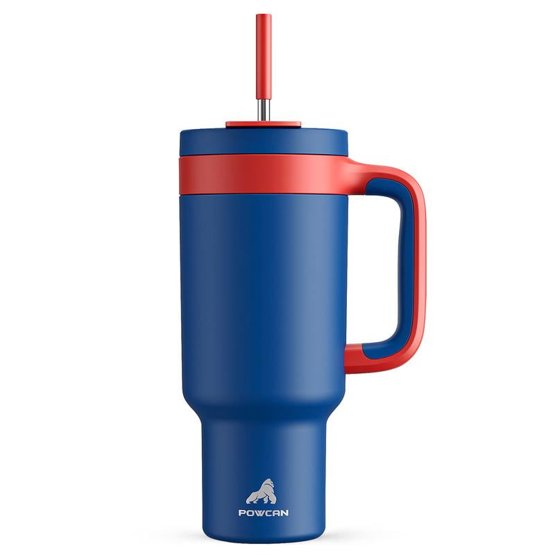 40oz-50oz With Handle 2-In-1 Straw And Straw Lid Leak-Proof Dishwasher ...