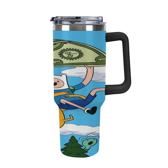 40oz Adventure Cartoon Time Insulated Tumbler With Lid and Straws ...