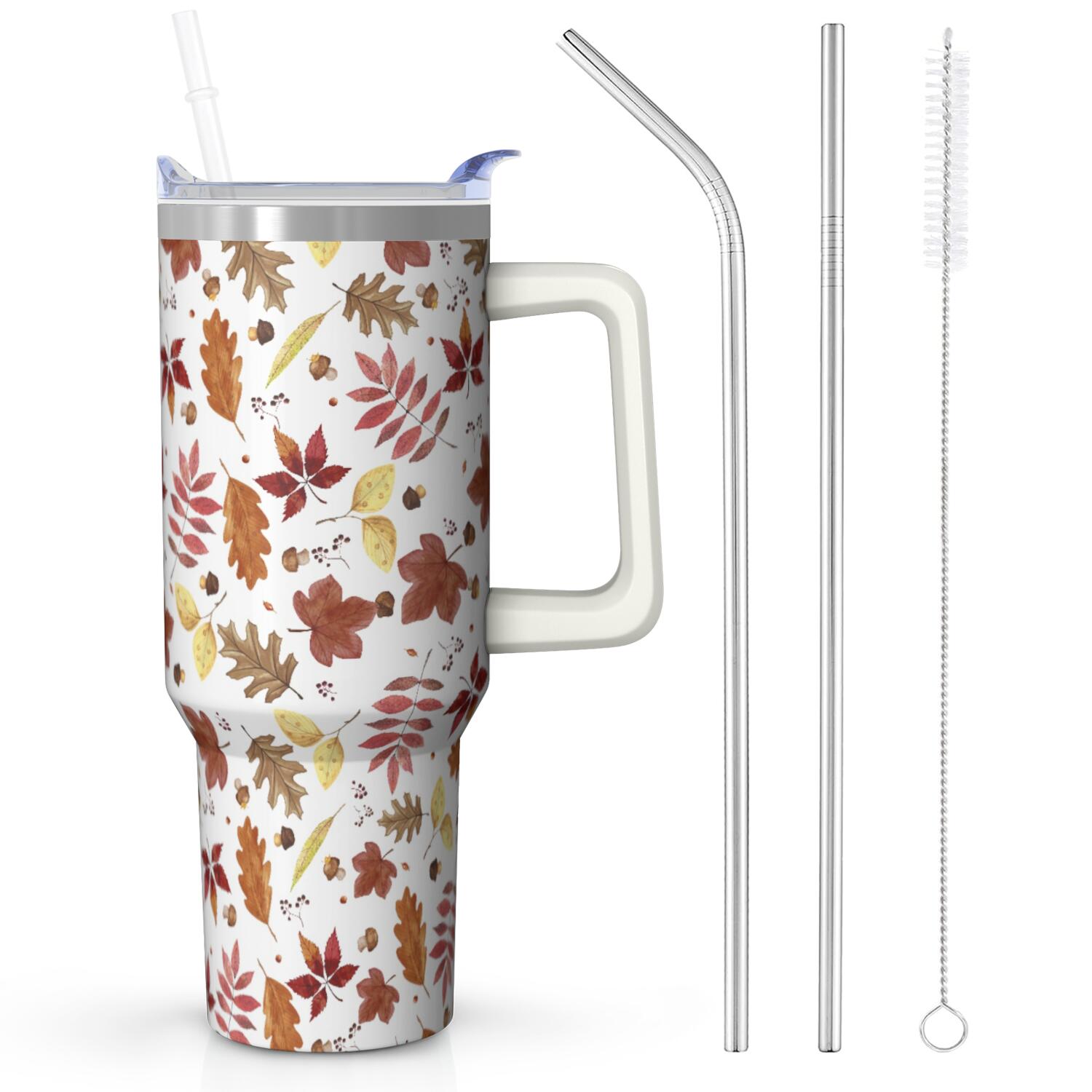 40oz Autumn Tumbler with Handle - Unbreakable Stainless Steel ...