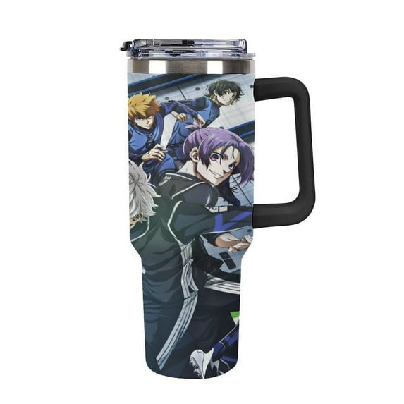 40oz BLUE Ball LOC-,K Insulated Tumbler With Lid and Straws Stainless ...