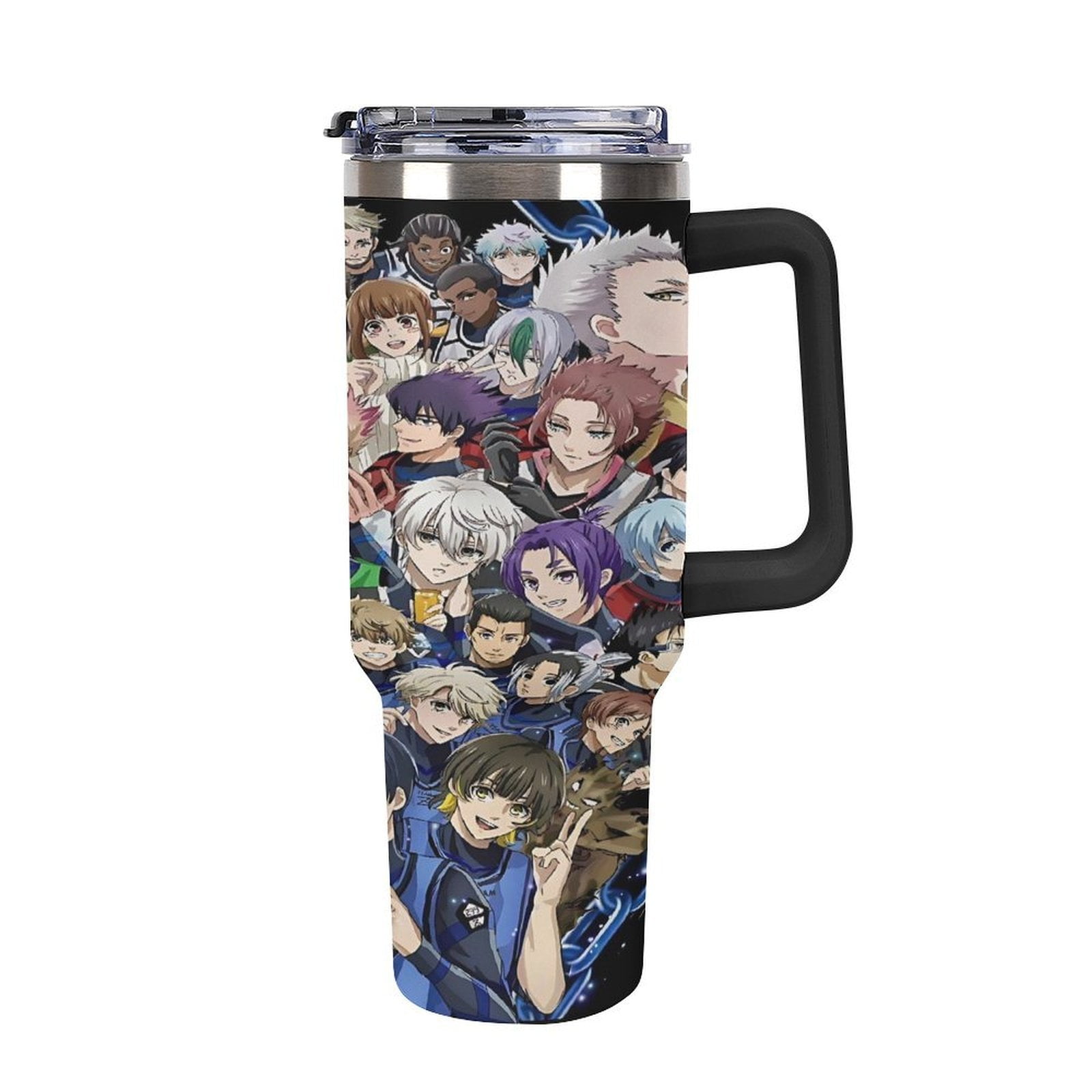 40oz BLUE Ball LOC-,K Insulated Tumbler With Lid and Straws Stainless ...