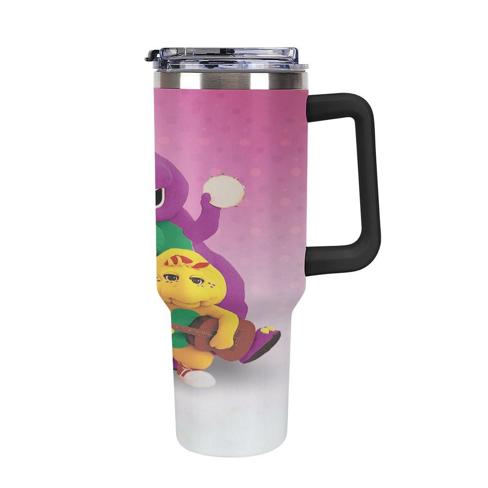 40oz Barney Dinosaur Friends Insulated Tumbler With Lid and Straws ...