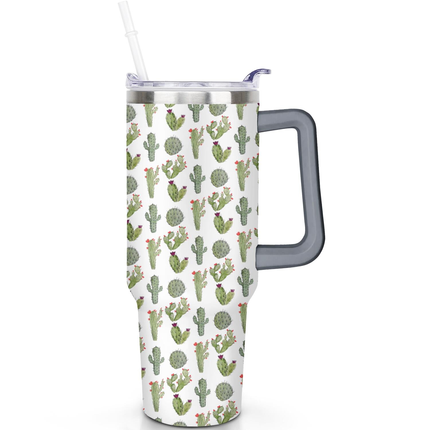 40oz Cactus Tumbler with Straw Lid, Vacuum Insulated, Rugged Build ...