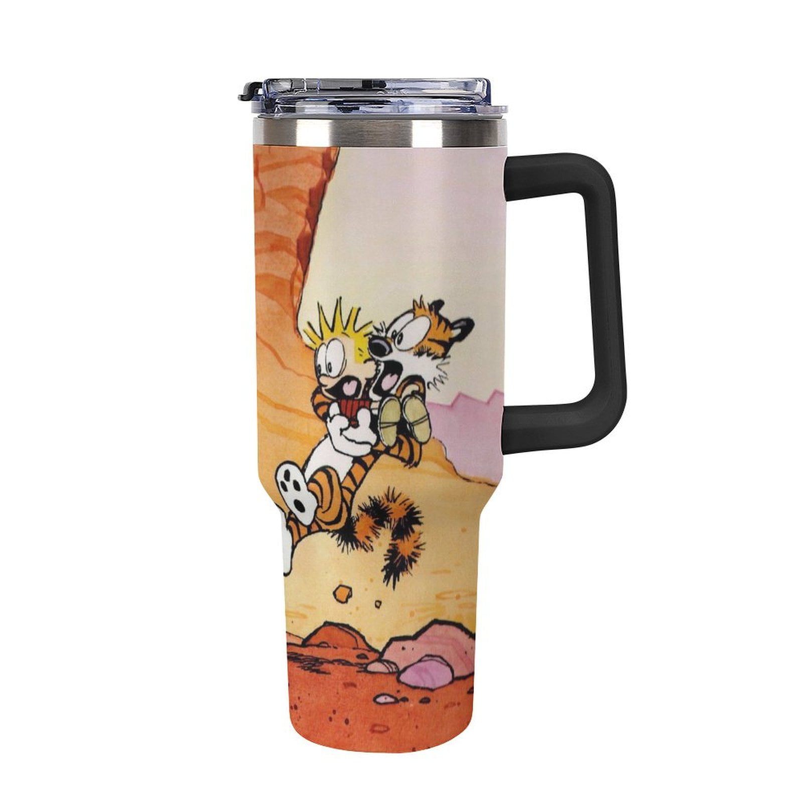 40oz Calvin And Hobbe Insulated Tumbler With Lid and Straws Stainless ...