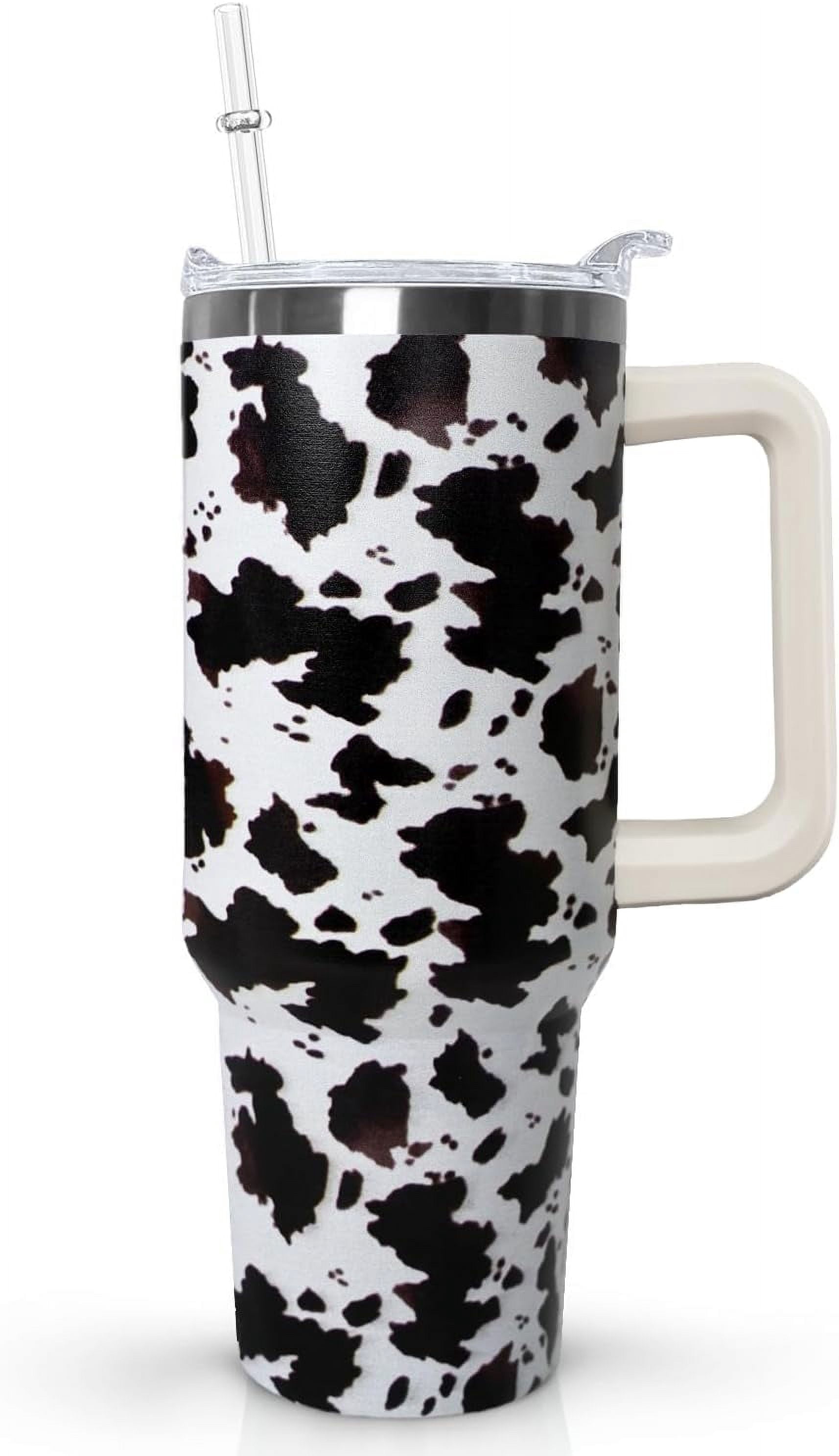 40oz Cow Print Tumbler With Handle,Cow Print Gifts for Women,Cow Print ...