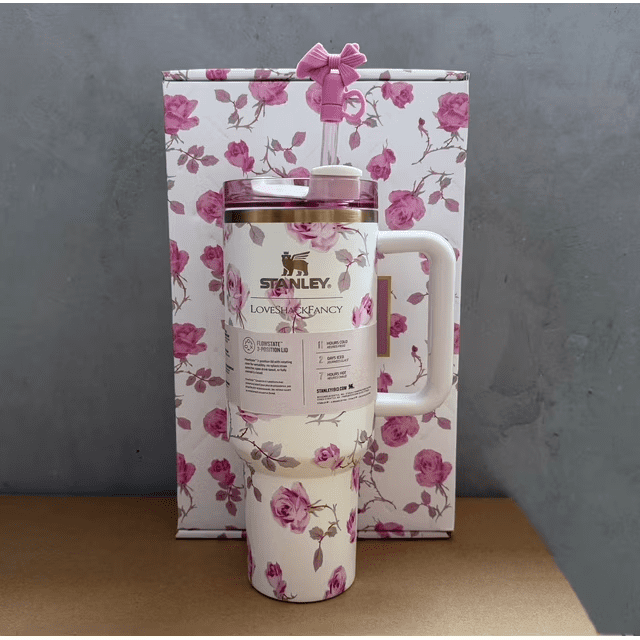 40oz Extra Large Water Bottle with Straw - LoveShackFancy Aesthetic ...