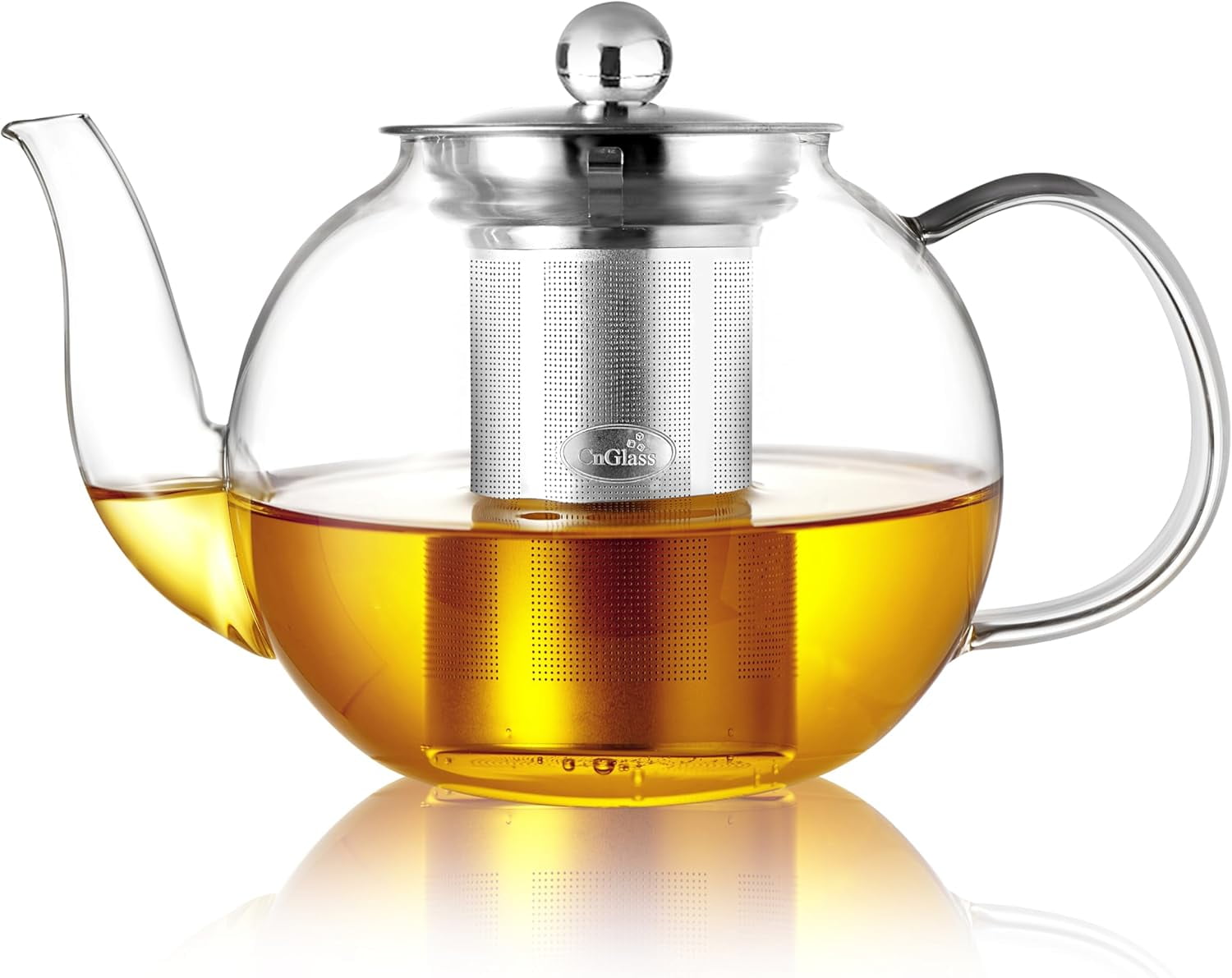 40oz Glass Teapot with Removable Infuser,Clear Tea Kettle Stovetop Safe ...