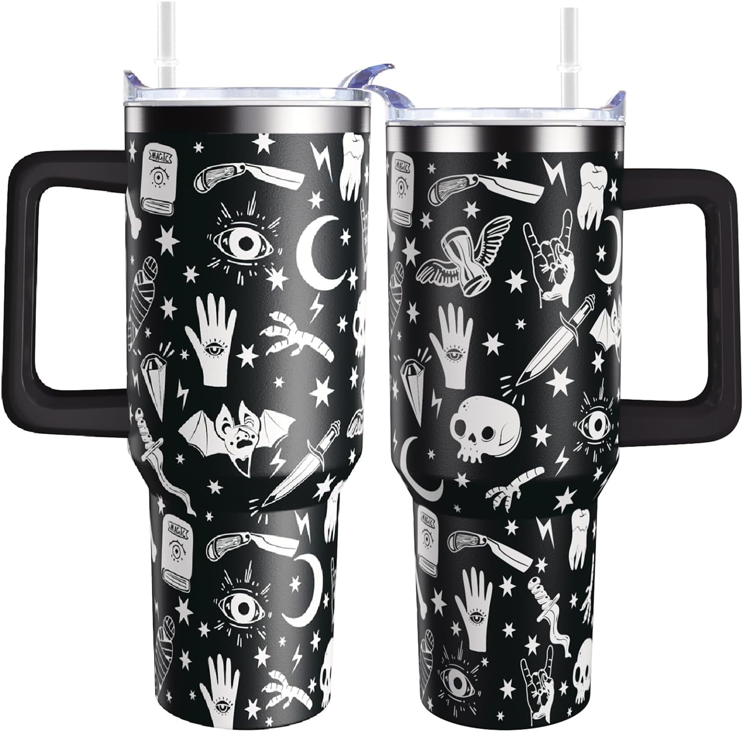40oz Goth Tumbler with Handle Gothic Gifts for Women Gothic Tumbler ...