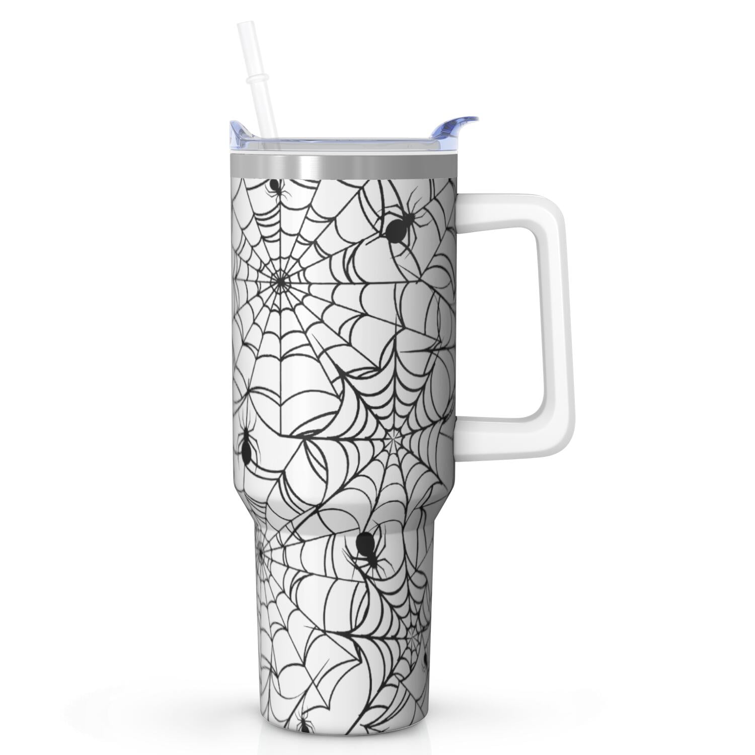 40oz Halloween Tumbler with Handle - Large Insulated Stainless Steel ...
