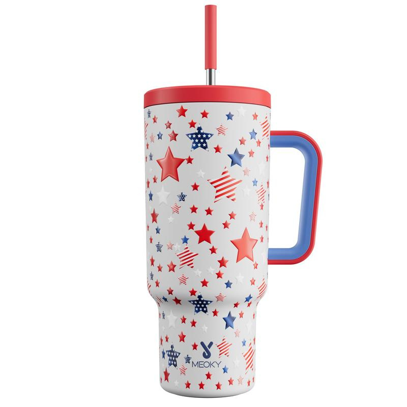 40oz Holiday Straw Handle Cup, 1/2 Counts Cup, Leak-proof Cup Lid ...
